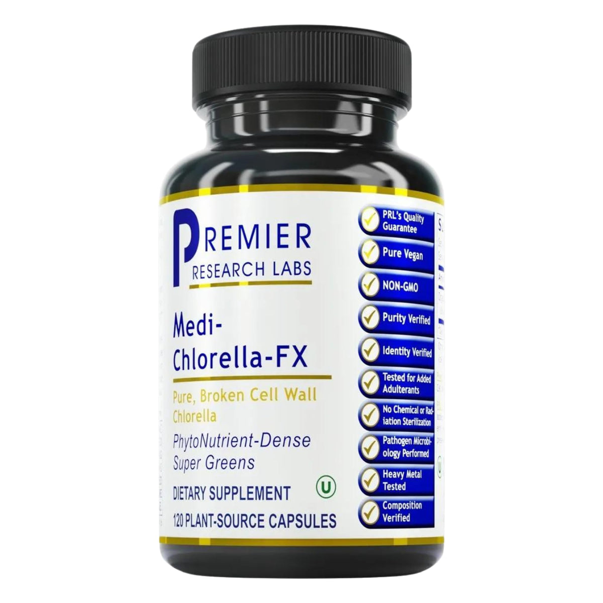Premier Research Labs Medi Chlorella-FX 120 Veg Capsules — Hebron Nutrition