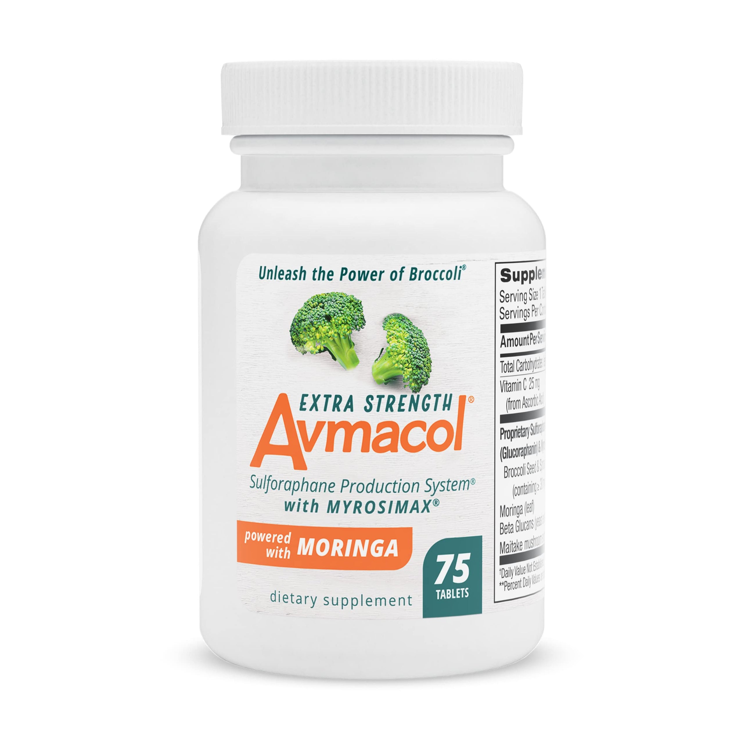 Nutramax Avmacol Extra Strength Broccoli Supplement - 75 Tablets ...