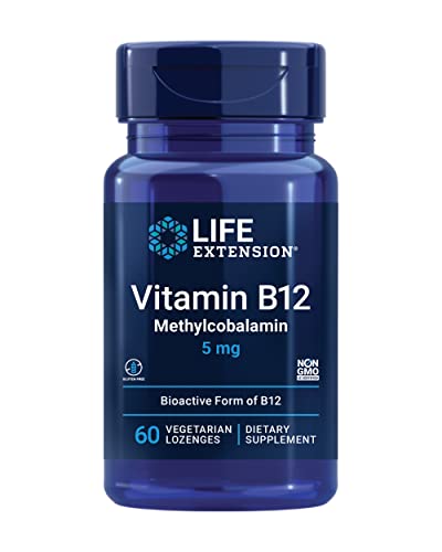 Life Extension Vitamin B12 Methylcobalamin 5 mg 60 Lozenges — Hebron ...