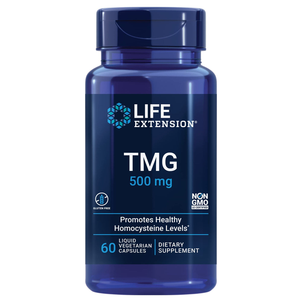 Life Extension TMG 500 mg 60 Liquid Veg Capsules — Hebron Nutrition